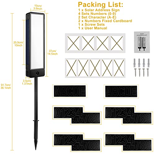 Snapklik.com : Solar Address Sign, Solar House Number Sign For Outside ...