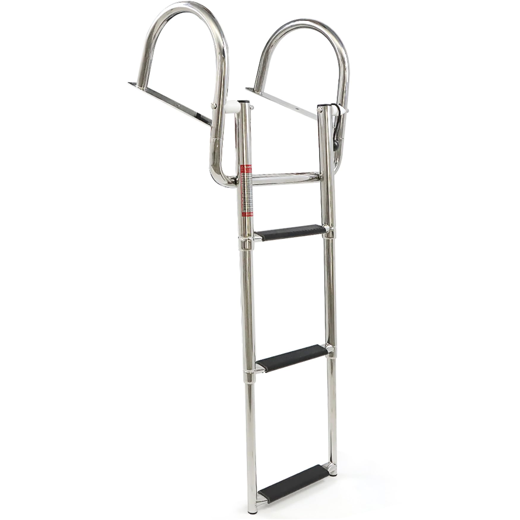 4 Steps Pontoon Boat Ladder Swim Deck Ladder With Pedal Hand Railing Ladder