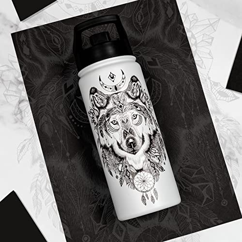 Proworks Gen 2 Insulated Water Bottles with Straw Lid | 540ml Stainless ...