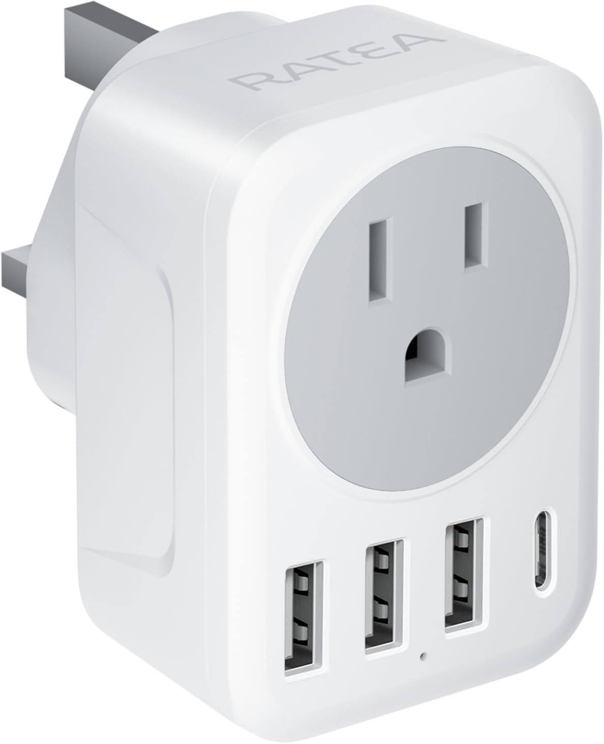 UK Ireland Travel Plug Adapter, RATEA Type G Power Adaptor with 3 USB-A ...