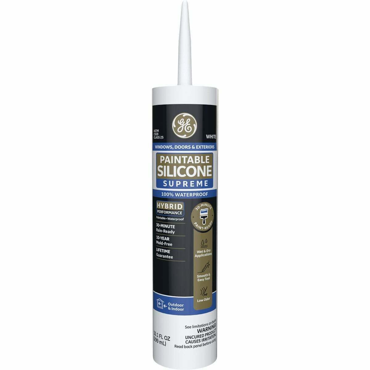 Amazon.com: GE Supreme Paintable Silicone Caulk for Window & Door ...