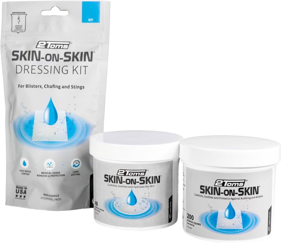 Amazon.com: 2Toms Skin-on-Skin Squares, Cirlces & Dressing Kit Bundle - Hydrogel Pads for ...