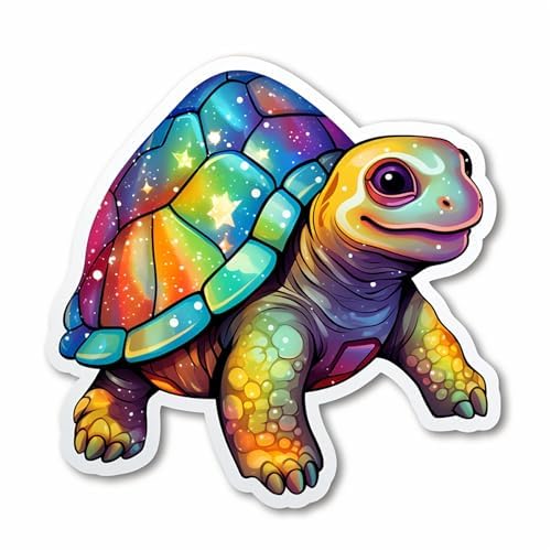 Amazon.com: Cute Colorful Tortoise Unique Vinyl Decal Waterproof ...