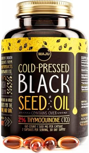 Amazon.com: Maju Superfoods Black Seed Oil Capsules - Cold Pressed, 2% ...