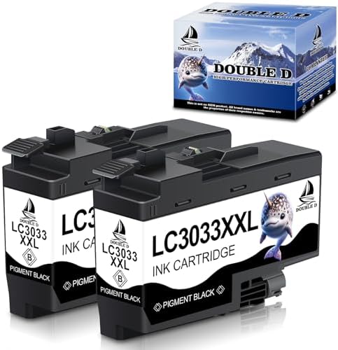 Amazon.com: DOUBLE D Compatible LC3033 Black Ink Cartridges Replacement ...