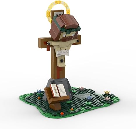 Amazon.com: AIYIMUSIDEEN Religious Jesus on The Cross Building Blocks ...