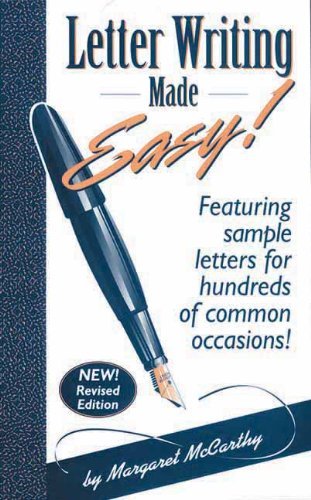 By Margaret McCarthy Letter Writing Made Easy!: Featuring Sample ...