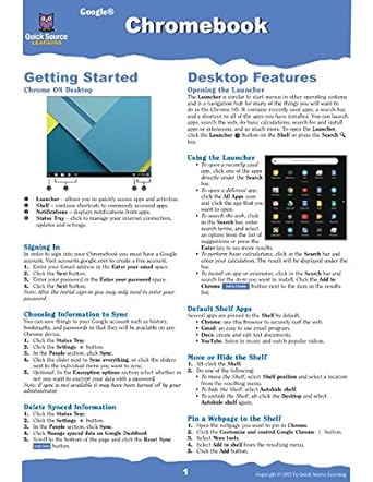 Google Chromebook Quick Source Reference Guide: Quick Source: 9781935518785: Amazon.com: Books