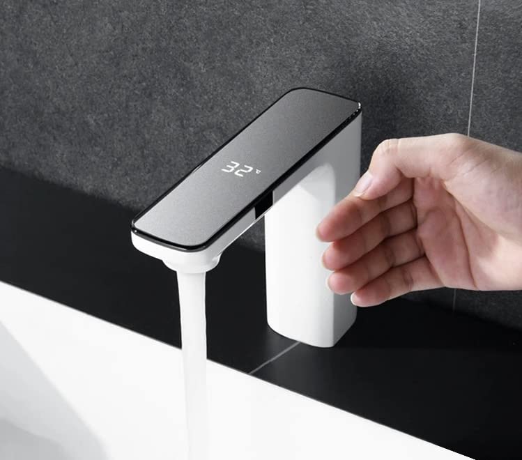 Amazon.com: Smart Sensor LED Faucet Bathroom Basin Infrared Faucet ...