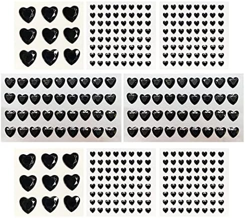 Amazon.com: SaktopDeco 500 PCS Black Heart Stickers Dark Heart Shaped ...