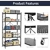 Amazon.com: Lifetime Home 5-Tier Foldable Storage Shelf with Wheels ...