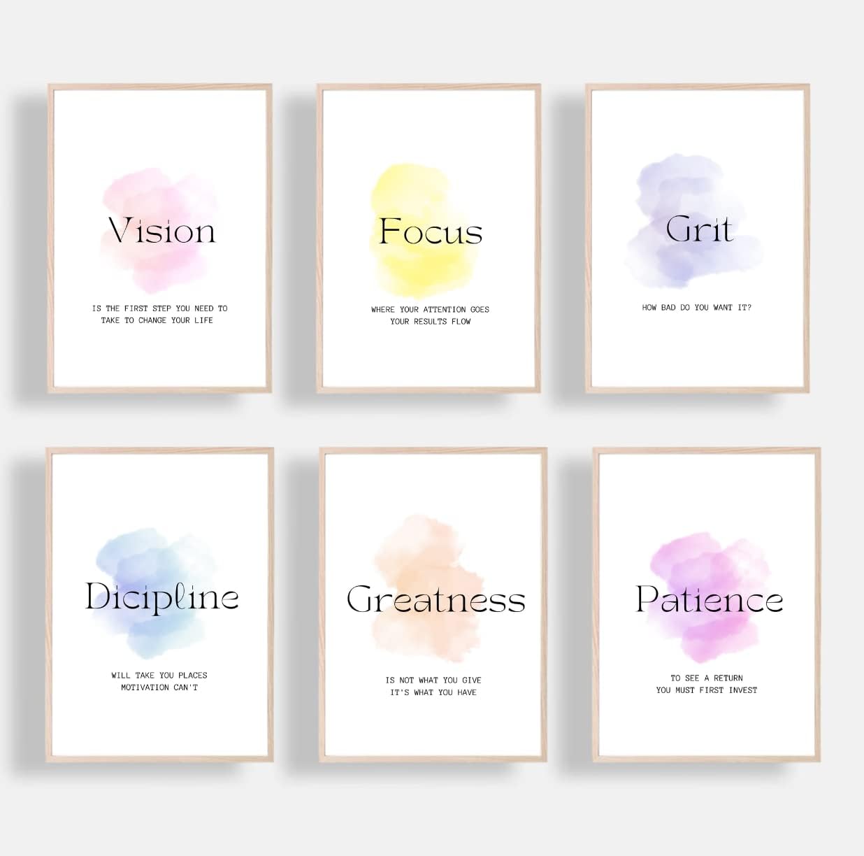 Paquete de 20 carteles motivacionales en diseño de pizarrón, inspirador ...