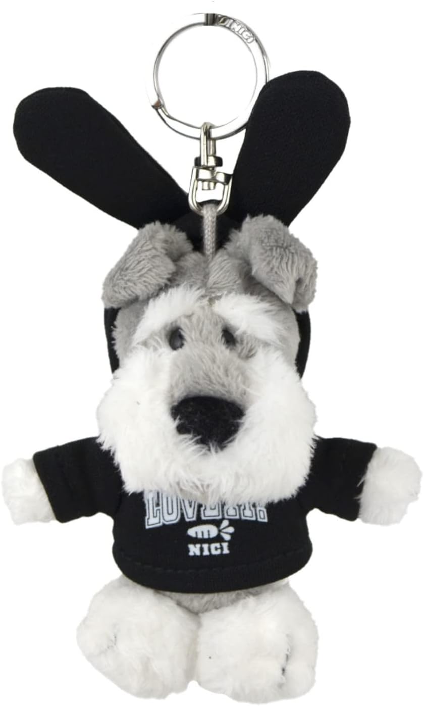 Amazon.co.jp: NICI ニキ キーホルダー キーリング シュナウザー 10cm /ラビットブラックパーカー 2023 干支 うさぎ : おもちゃ