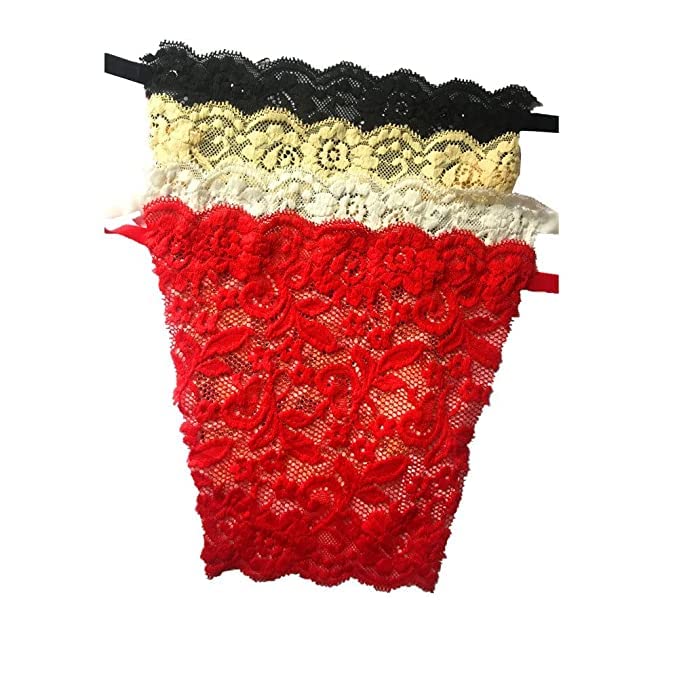 Buy SHNORA 4pcs Lady Lace Clip-On Mock Camisole Bra Insert Overlay ...