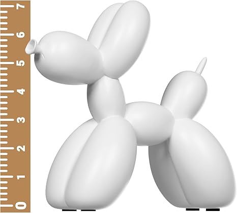 Amazon.com: EZENTIAL 7" Balloon Dog Sculpture - White Resin - Modern ...