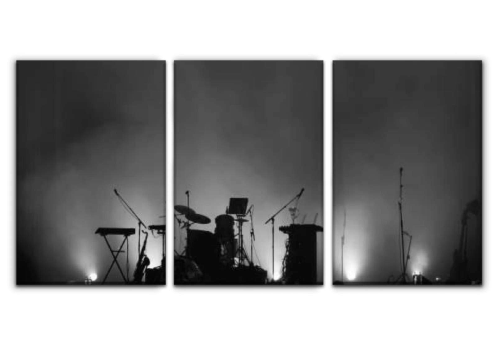 Empty Concert Stage Black And White