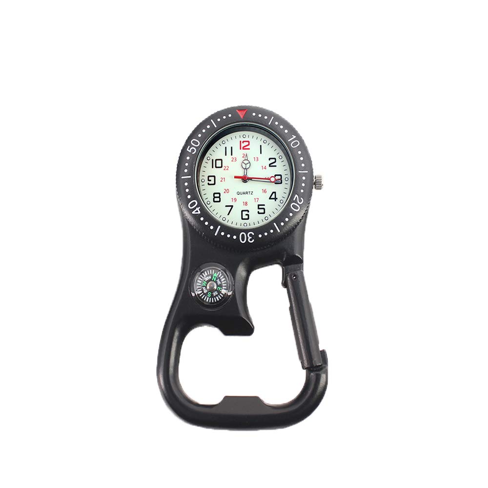 Amazon.com: ZOVEDAIUG Clip On Quartz Carabiner Watch with Bottle Opener ...