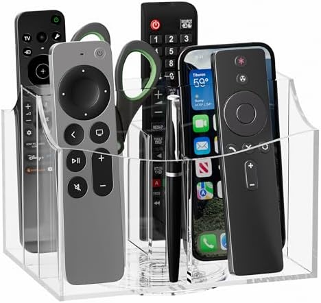 Amazon.com : HBlife Acrylic 360° Rotating Remote Control Holder ...