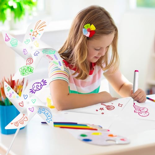 Snapklik.com : 24 Pack Sublimation Blank Pinwheels DIY Pinwheels Craft ...