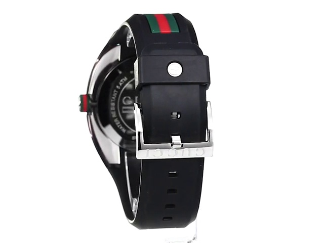 Watch Gucci SYNC XXL Stainless Steel Watch with Black Rubber Bracelet ...