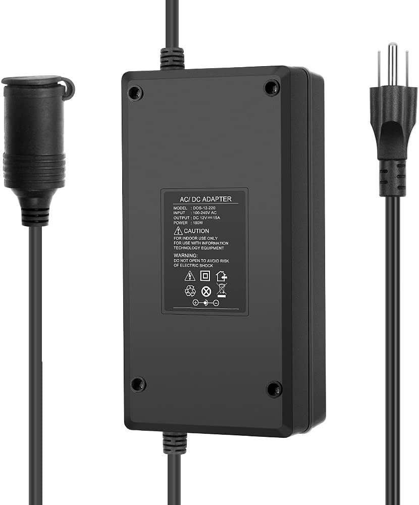 Amazon.com: 12V 15A 180W DC Power Supply 120V AC to DC Converter 12 Volt 15 Amp Power Adapter ...
