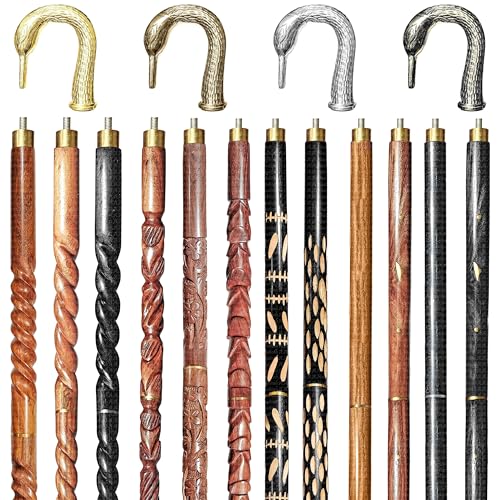 Amazon.com: A.A.Nauticals Wood Walking Staff Cane Stick with Swan ...