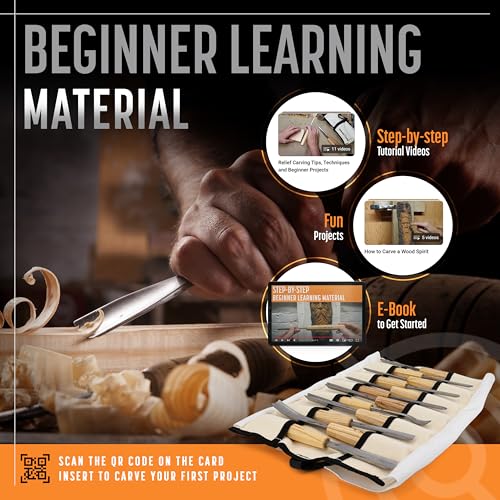 Schaaf Wood Carving Tools Set of 12 Chisels with Razor Sharp Blades ...