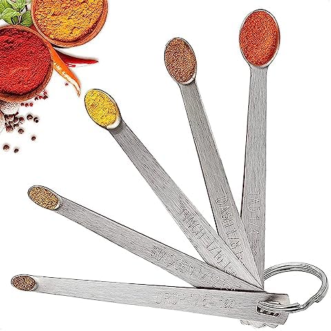 Mini Measuring Spoons Set Stainless Steel Small Measuring Spoons Metal ...