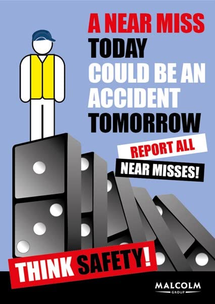 Safety Sign Sticker | Think Safety! PVC Sticker : Amazon.in: Home ...