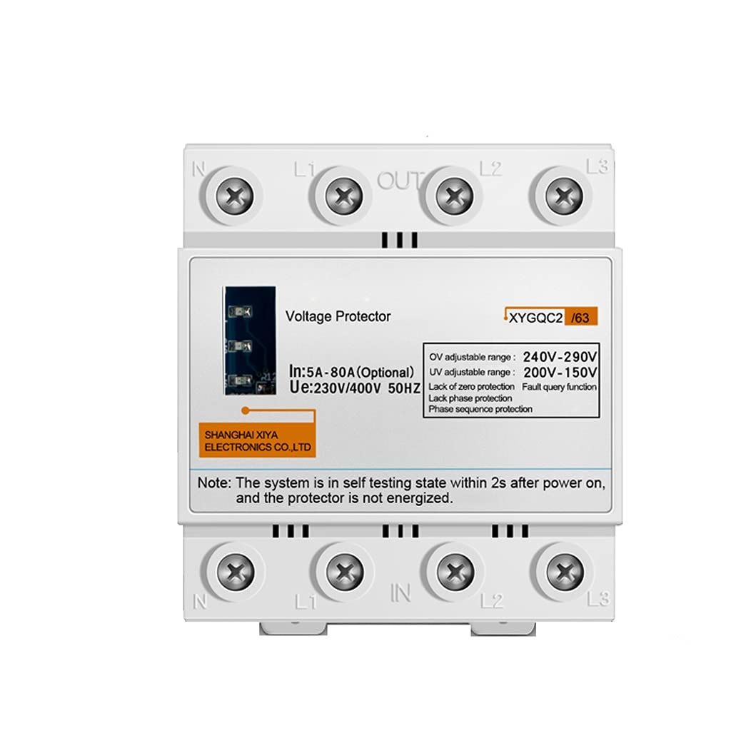 Buy LDBHQJY Voltage Relay 380v Din Rail Adjustable Over and Under ...