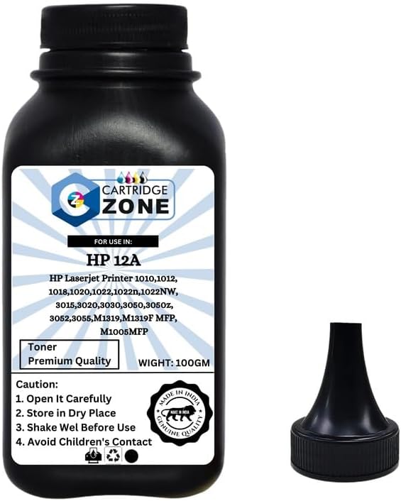 CARTRIDGE ZONE Black Refill Powder for HP 12A Q2612A Toner Cartridge ...