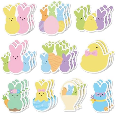 Amazon.com : CJiangpo 30Pcs Easter Bunny Sticky Notes Pads, 600 Sheets ...