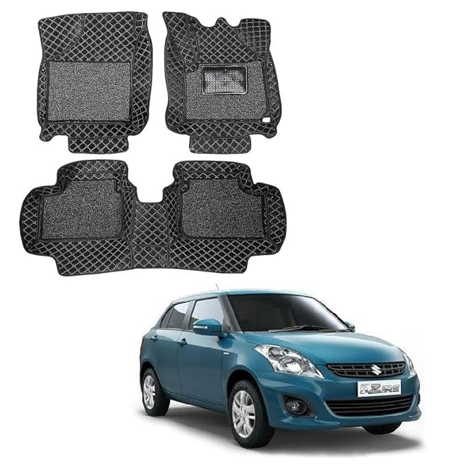 Auto Beast Custom Fitted 7D Car Foot Mats specfic for Dzire 2010 to ...