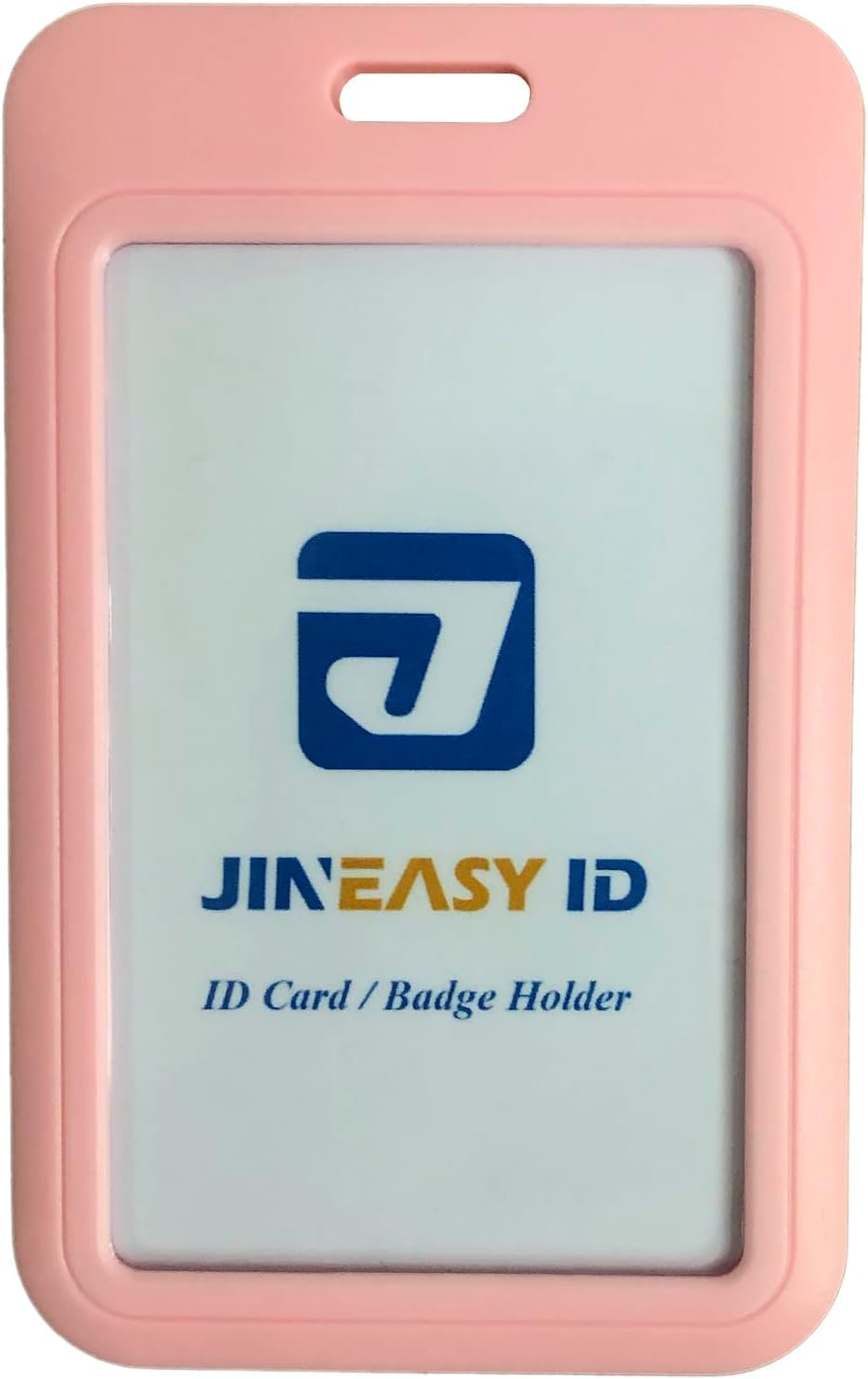 Amazon.com : 2 Pack Pink Plastic ID Badge Holder Vertical ID Protector ...