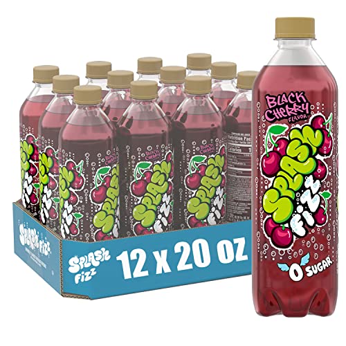 Splash Fizz, Black Cherry Flavored Sparkling Water, Zero Sugar, with ...