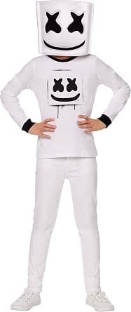 Amazon.com: InSpirit Designs Kids Long Sleeve Marshmello Costume ...