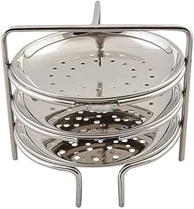 Amazon.com: Subaa Steel Idiyappam Stand with 3 Plates - Noolputtu ...