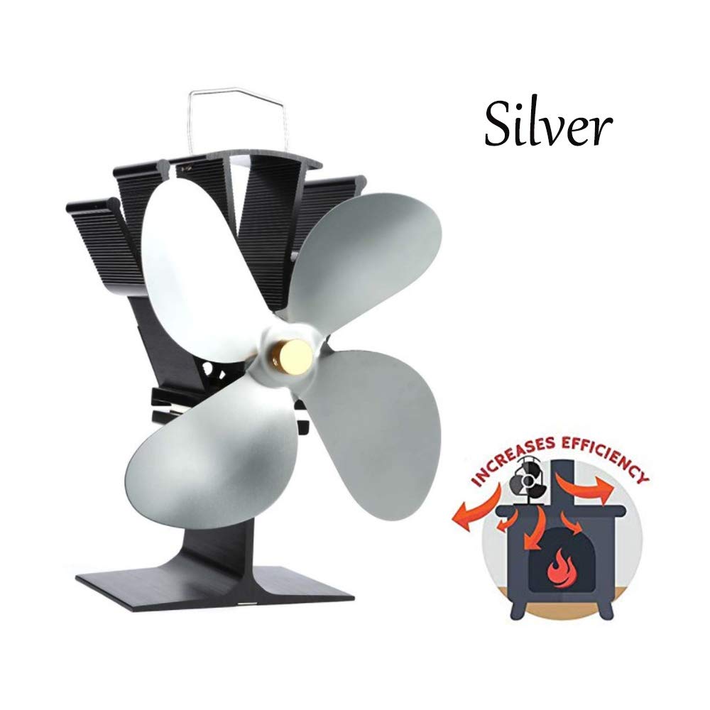 Amz Bcs Heat Powered Fan Fireplace Fan Hot Air Circulator | Desertcart ...