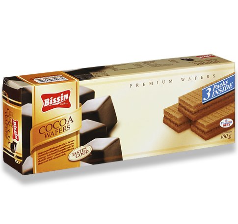 Amazon.com : Bissin Cocoa Premium Wafers 100 G. : Everything Else