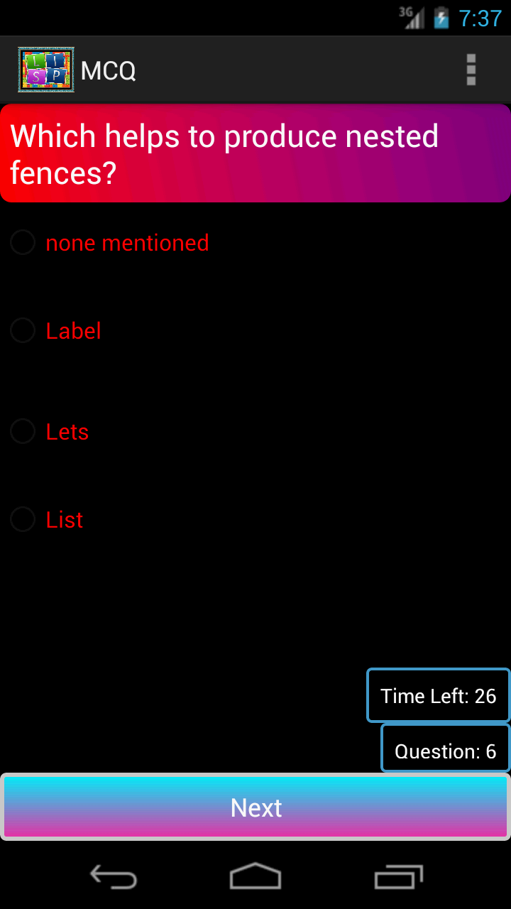 LISP Programming Quiz:Amazon.fr:Appstore for Android
