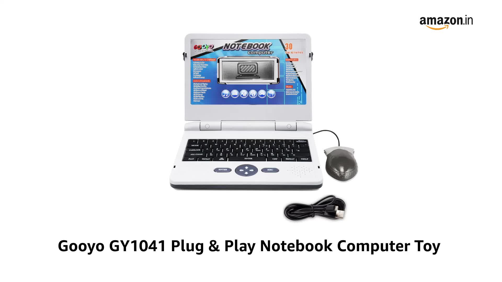 Watch Gooyo GY1041 Plug & Play Notebook Computer Toy with 30 Fun ...