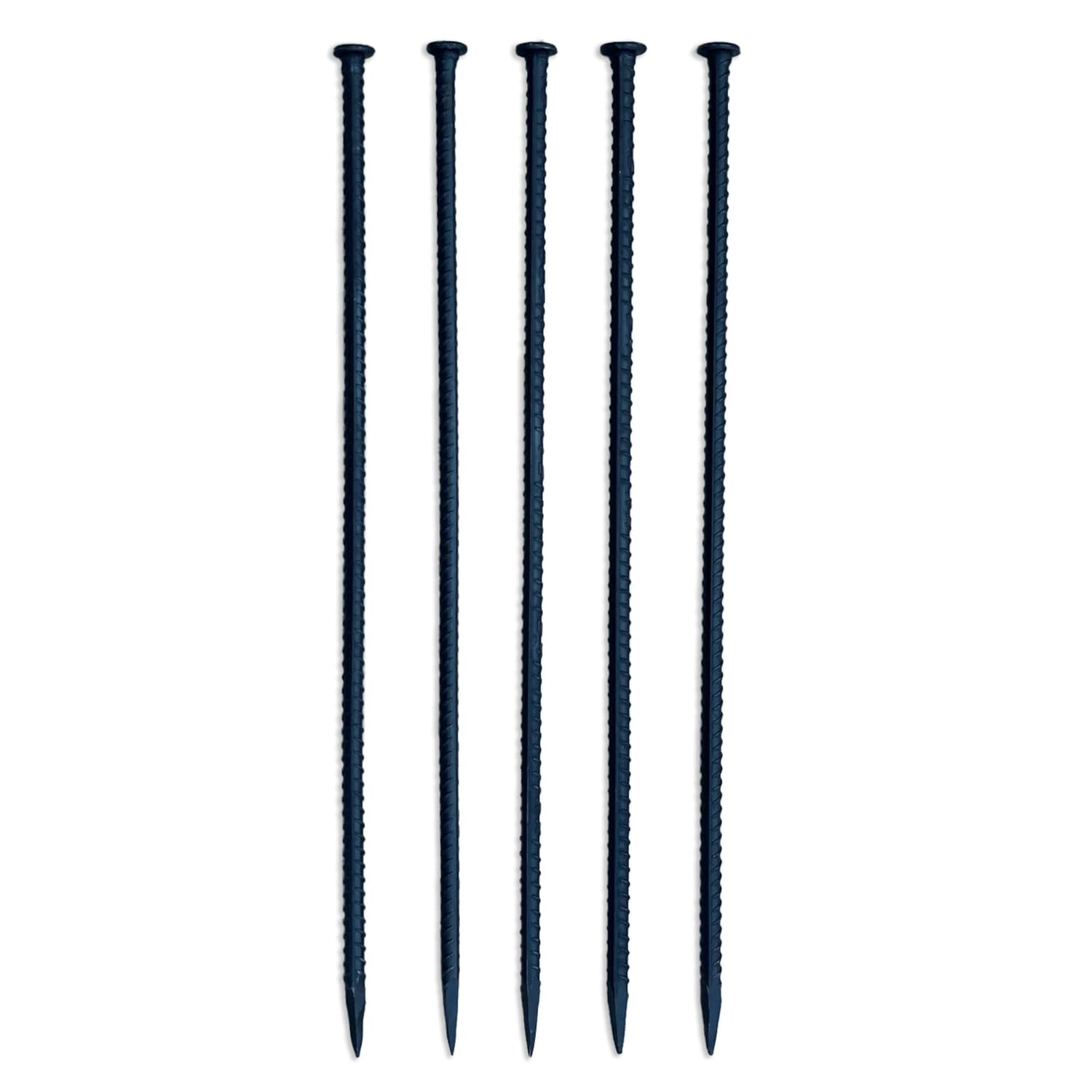 Amazon.com : Sandbaggy 24" Steel Rebar Stakes with Nail Head - Garden ...