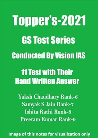 Amazon.in: Buy Topper's 11 GS Test Series Handwritten Notes by Vision ...