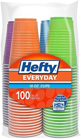 Amazon.com: Hefty Party On Disposable Plastic Cups, Assorted, 16 Ounce ...