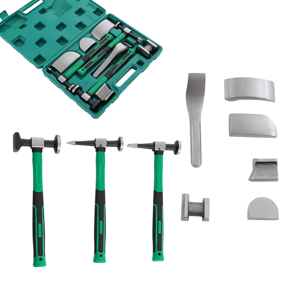 Amazon.com: CNCEST 9 Pcs Auto Body Hammer and Dolly Kit, Fender Repair ...