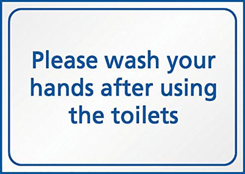 Signs and Labels AMZHRC1SL1 A4BLU RP "A4 Please wash your hands after ...