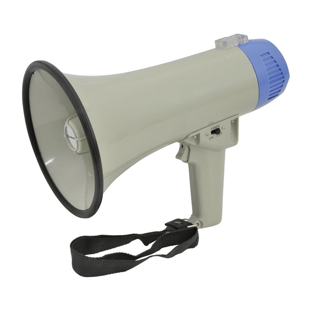 Adastra, Megaphone Bullhorn Loud Speaker with Siren & Carry Strap, 600 ...