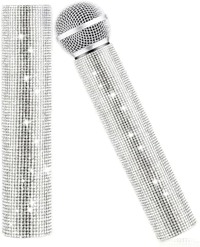 Amazon.com: Silver Microphone Decorative Sleeve, Glitter Wireless ...