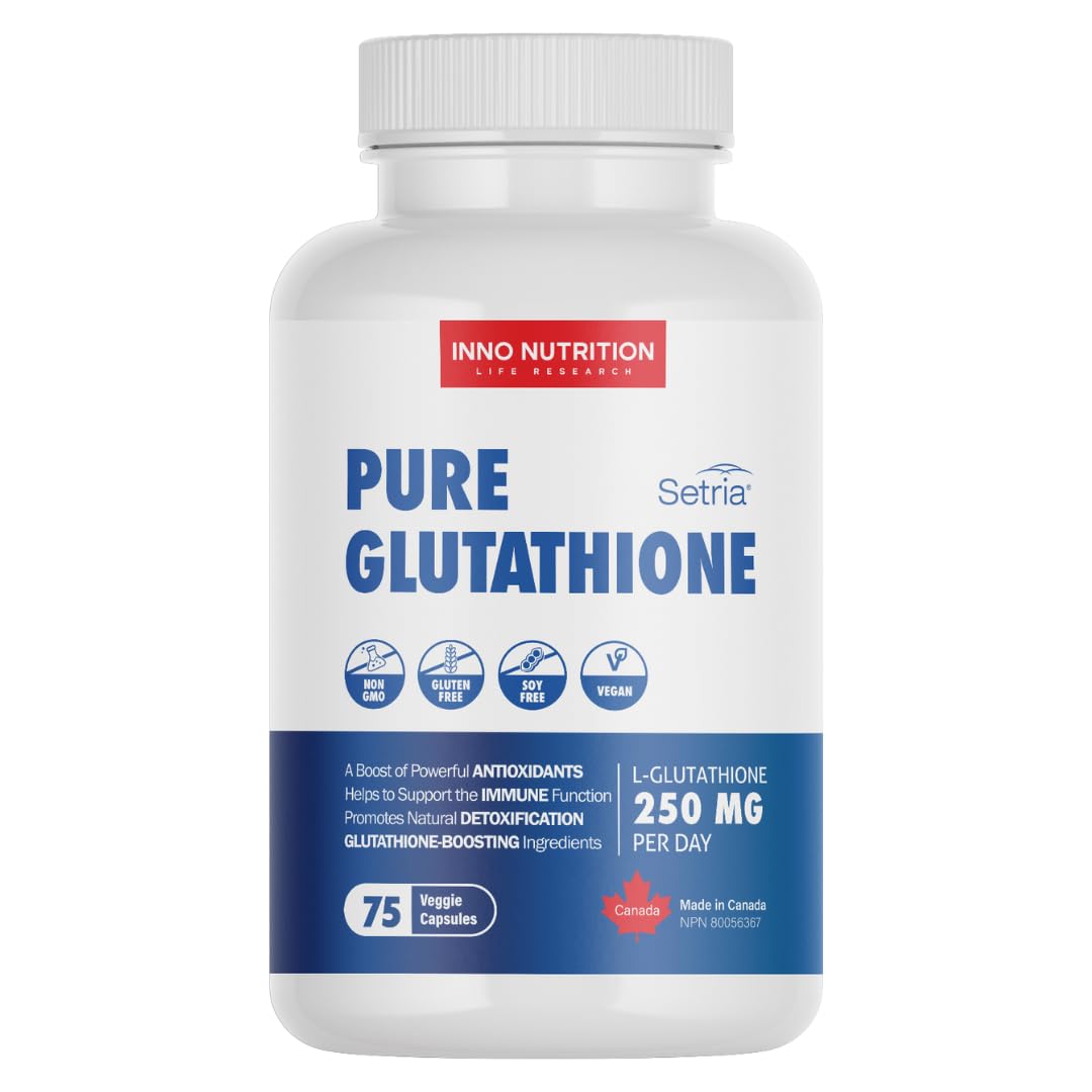 Inno Nutrition Pure Glutathione liposomal Setria 75 Veggie Capsules ...