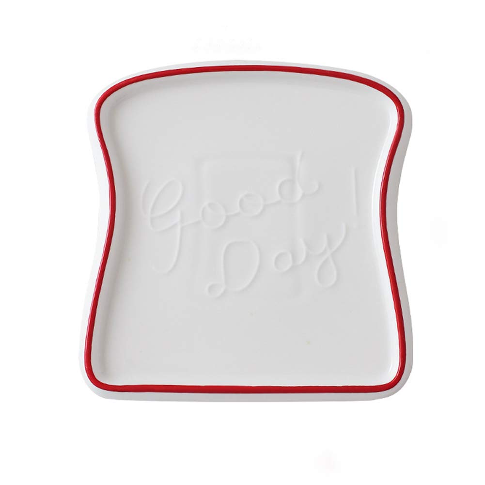 Amazon.com | Creative Bread Shape Plate, Toast Bread Ceramic Dishes ...